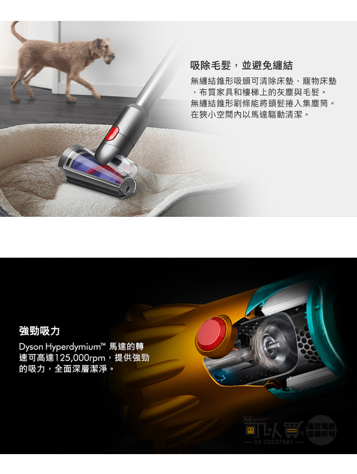 dyson 戴森 V12s SV46 Detect Slim Submarine 乾濕全能洗地吸塵器 -原廠公司貨 - dyson 戴森